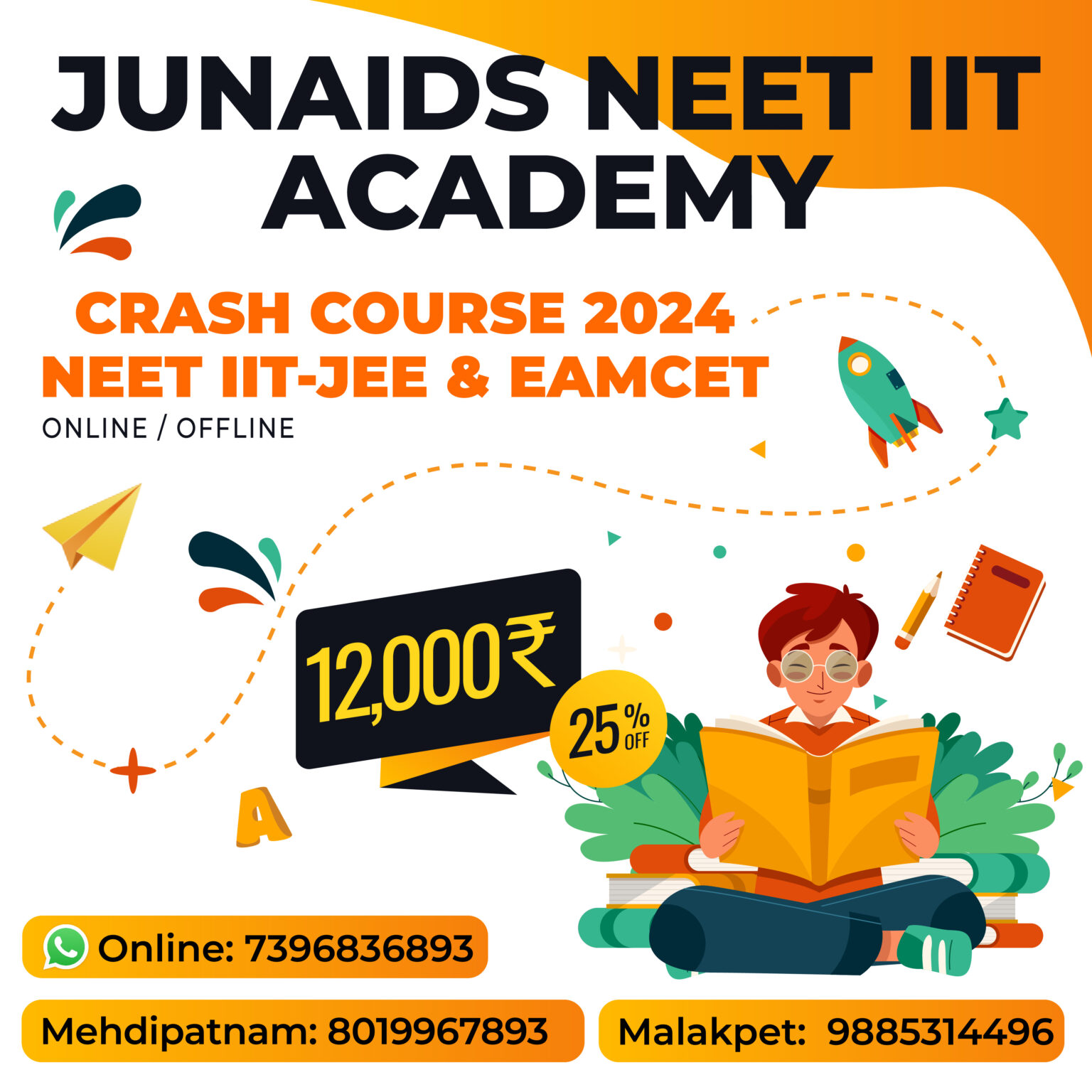 Best coaching for IIT-JEE, NEET, EAMCET in Hyderabad| Junaids Tutorials